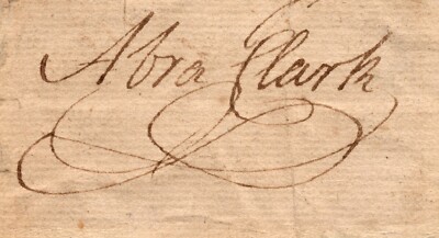 Abraham Clark - RARE Ink Signature - Declaration of Independence Signer ...