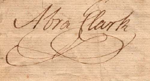 Abraham Clark - RARE Ink Signature - Declaration of Independence Signer ...