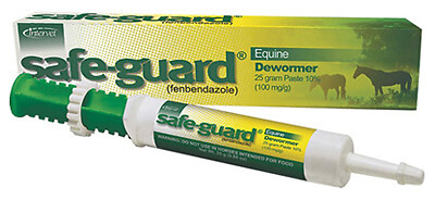 12 PAK Safe-Guard; 25 Gram; Apple-Cinnamon Flavored; Equine Deworner ...
