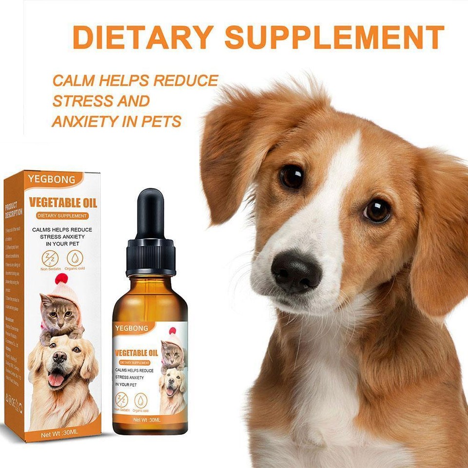 Organic Calming Drops Pet Stress Relief Blend Essential Oil for Dogs ...