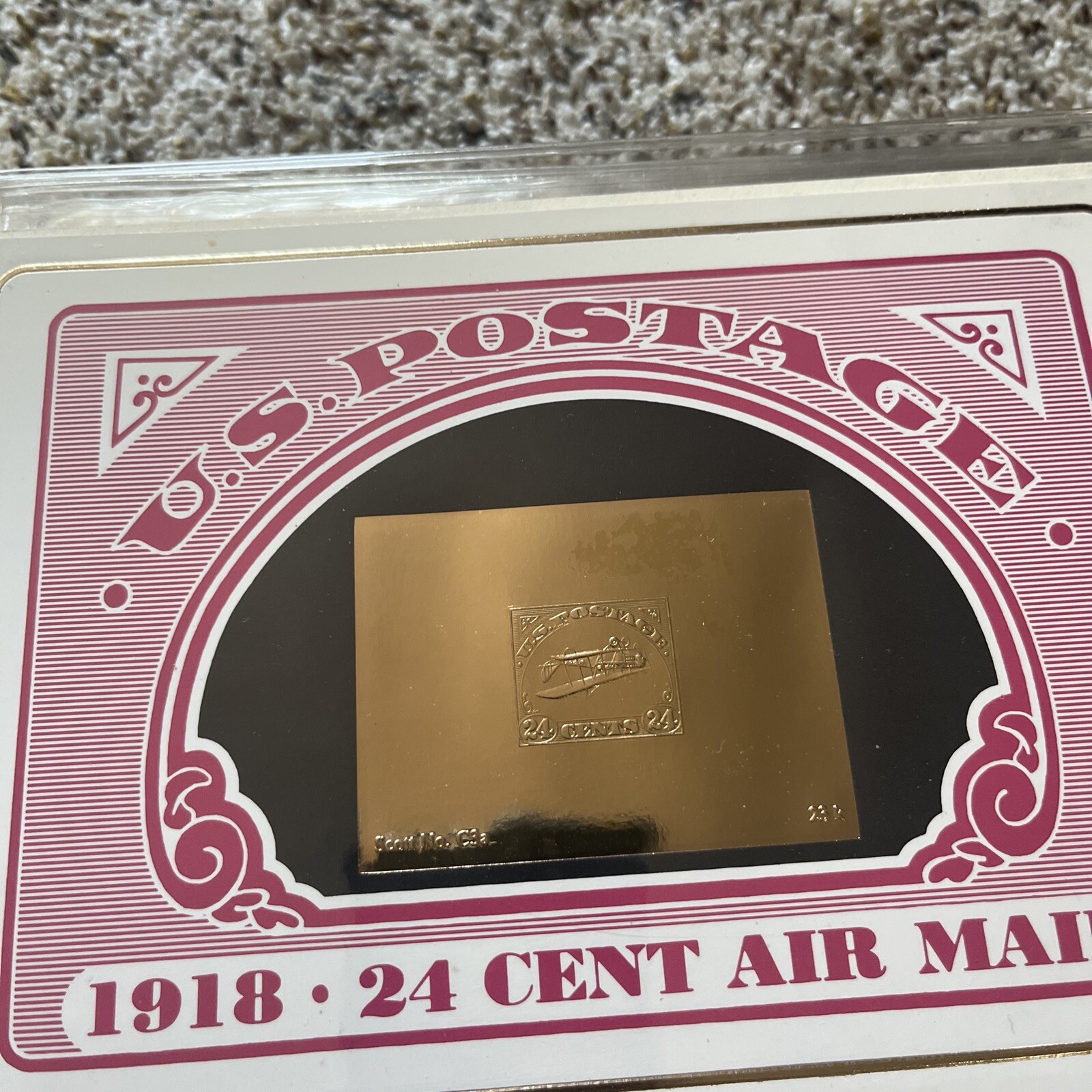 23 Karat Gold Proof Collection US Stamp Classics 33 Stamps W/COA 3.7g ...