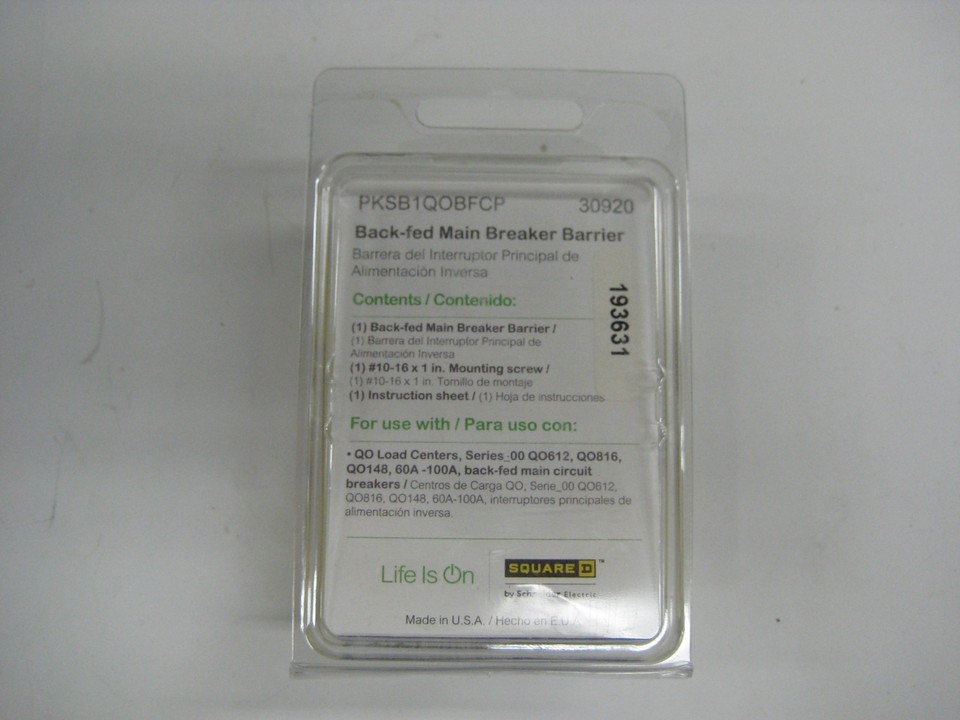 SQUARE D HOMELINE PKSB1QOBFCP BREAKER BARRIER NSMP | eBay