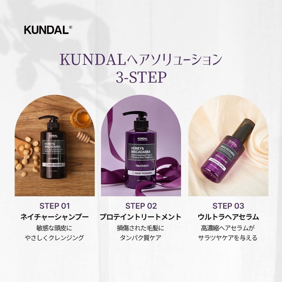 KUNDAL Pure Natural Shampoo + Protein Premium Hair Treatment 500ml ...