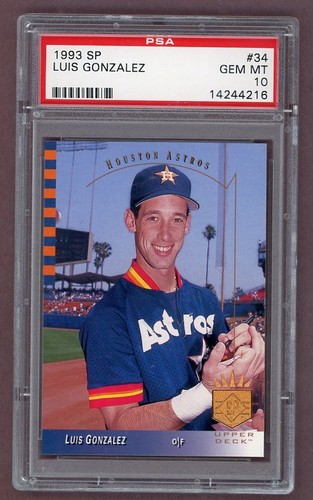 1993 SP # 34 LUIS GONZALEZ ASTROS PSA 10 GEM MINT 525921 (KYCARDS) | eBay