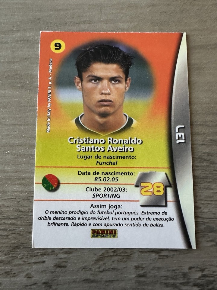 Cristiano Ronaldo 2003 Panini Sports #137 Rookie Novelty Card. Mega ...
