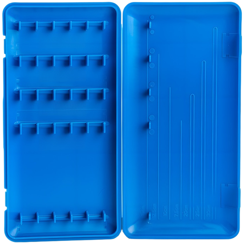 Dual Side Blue Carp Fly Fishing Line and Hook Storage Box with Compact ...