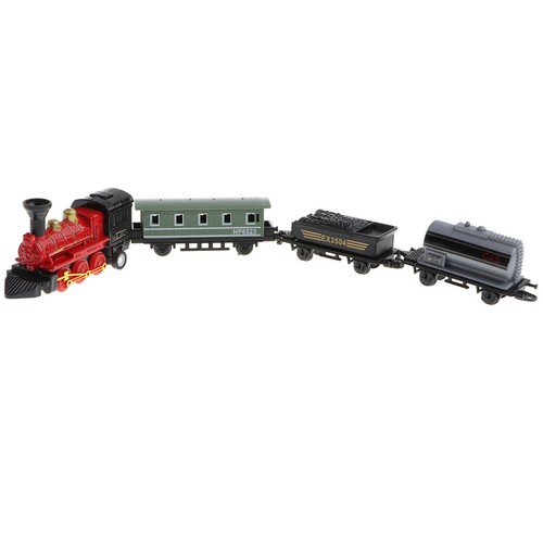 Mini Red Pull Back Train Set with Die-Cast Engine Locomotive ...