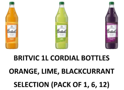 BRITVIC Orange, Lime, Blackcurrant Cordial 1L Bottles Selec. (PACK OF 1 ...