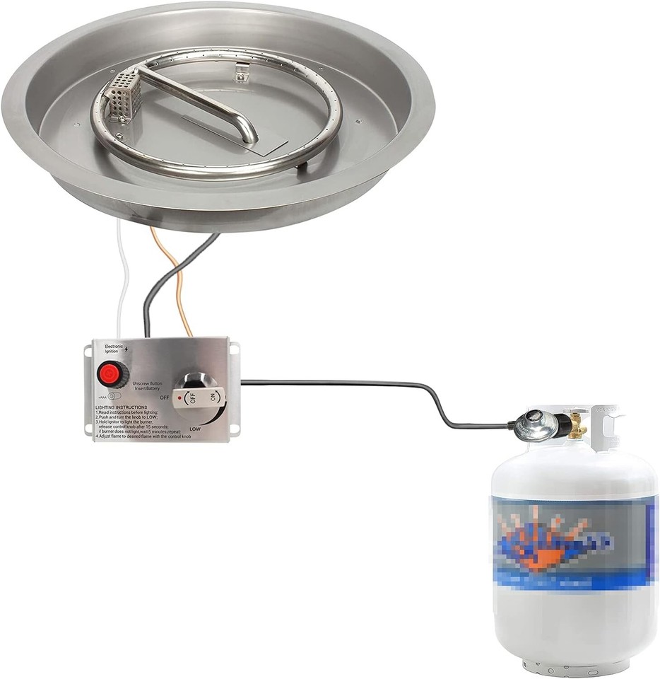 Gas Fire Pit Control Panel - Safety Flame Failure Valve & Ignition Knob ...