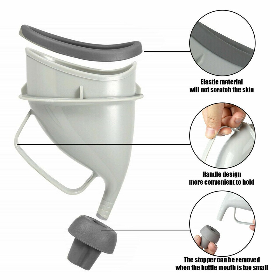 2Pcs Portable Potty Pee Funnel Men Women Emergency Urinal Outdoor ...