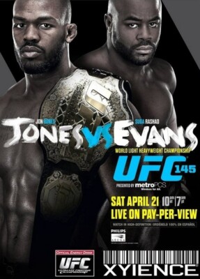 Fight Poster UFC 145 Jon Jones Vs Rashad Evans 11X16 Brendan Schaub | eBay