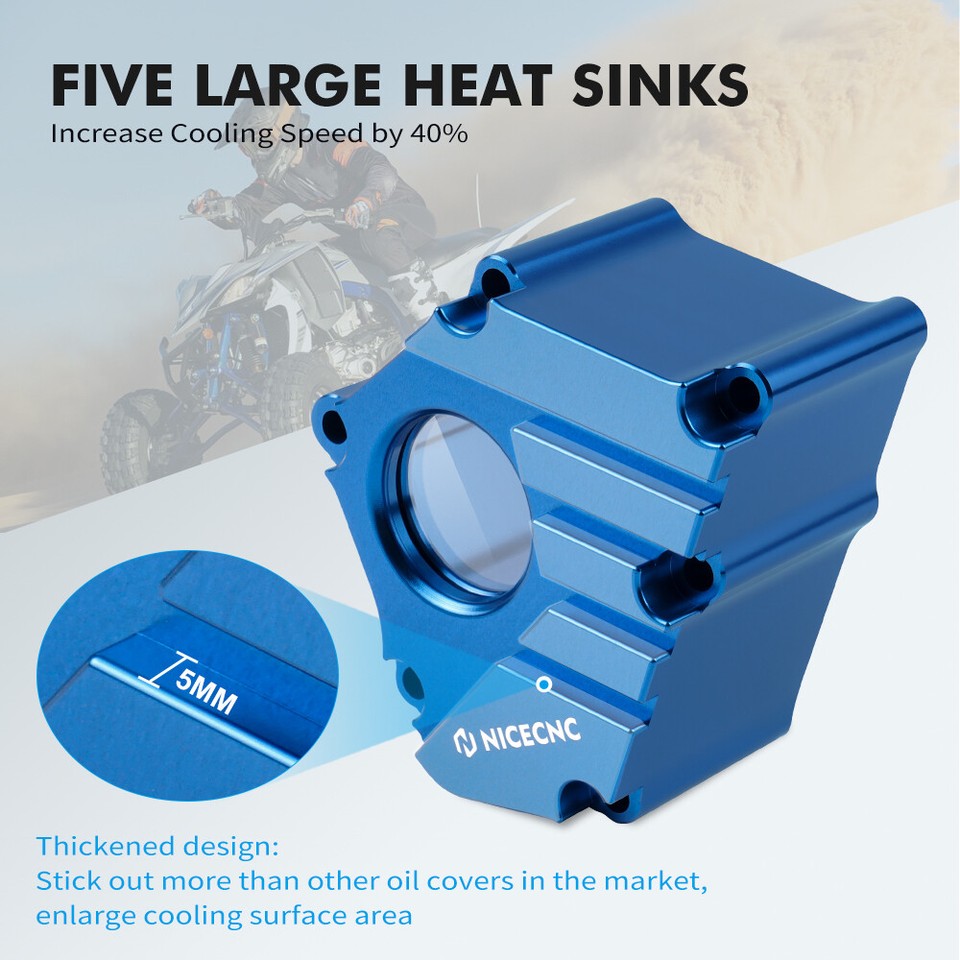 NICECNC Clear Crankcase Oil Cover Oil Tank Cover For Yamaha YFZ450X ...