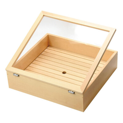 Yamako Neta Box With Eye Plate and Acrylic Lid Sushi 36.5x36.5xH11.5cm ...