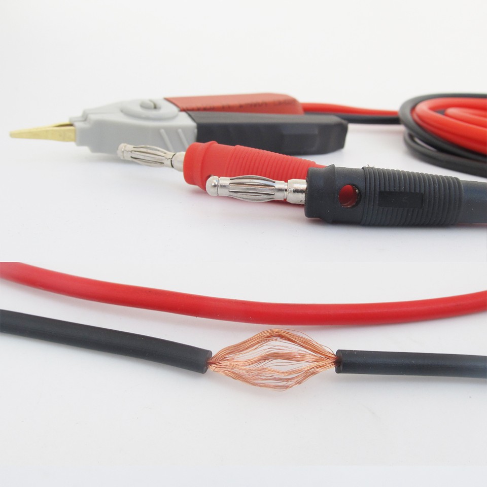 1set 1M/3.3ft Alligator Kelvin Clip to Banana Plug SMD Silicon Test ...