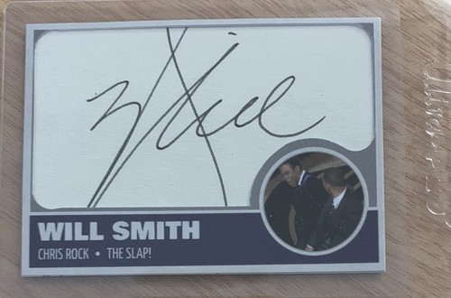 Will Smith Signed Custom Cut Trading Card Oscar Slap! Chris Rock | eBay