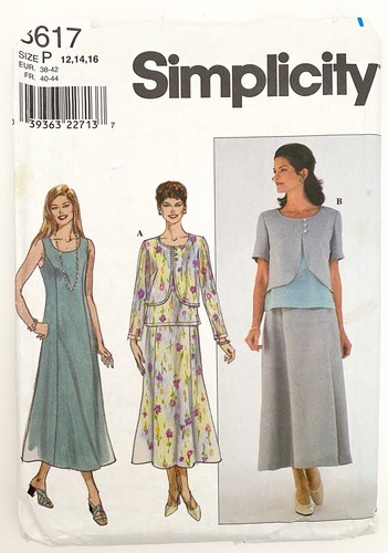 Simplicity Pattern 8617 Women’s Flared Dress W/ Layered Top Sz 12-16 ...