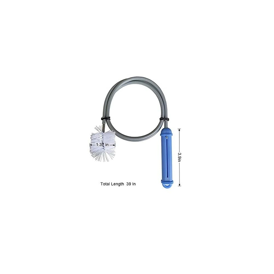 1m Long Flexible Sink OVERFLOW Cleaning BRUSH Drain Cleaner unblocker ...