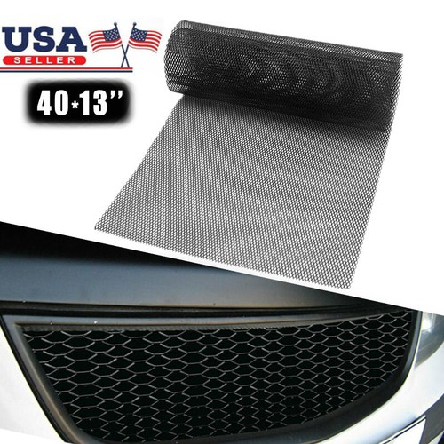 Universal Black Car Grille Mesh Net Sheet Aluminum Rhombic Auto Grill ...