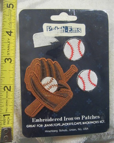 1 Patch ems pack,New baseball glove baseball and bat, patches ...