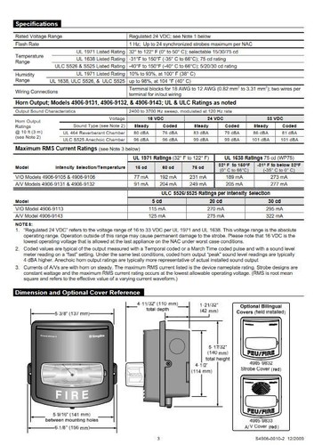 Simplex 4906-9131 Weatherproof Fire Alarm Multi-Candela Horn Strobe ...