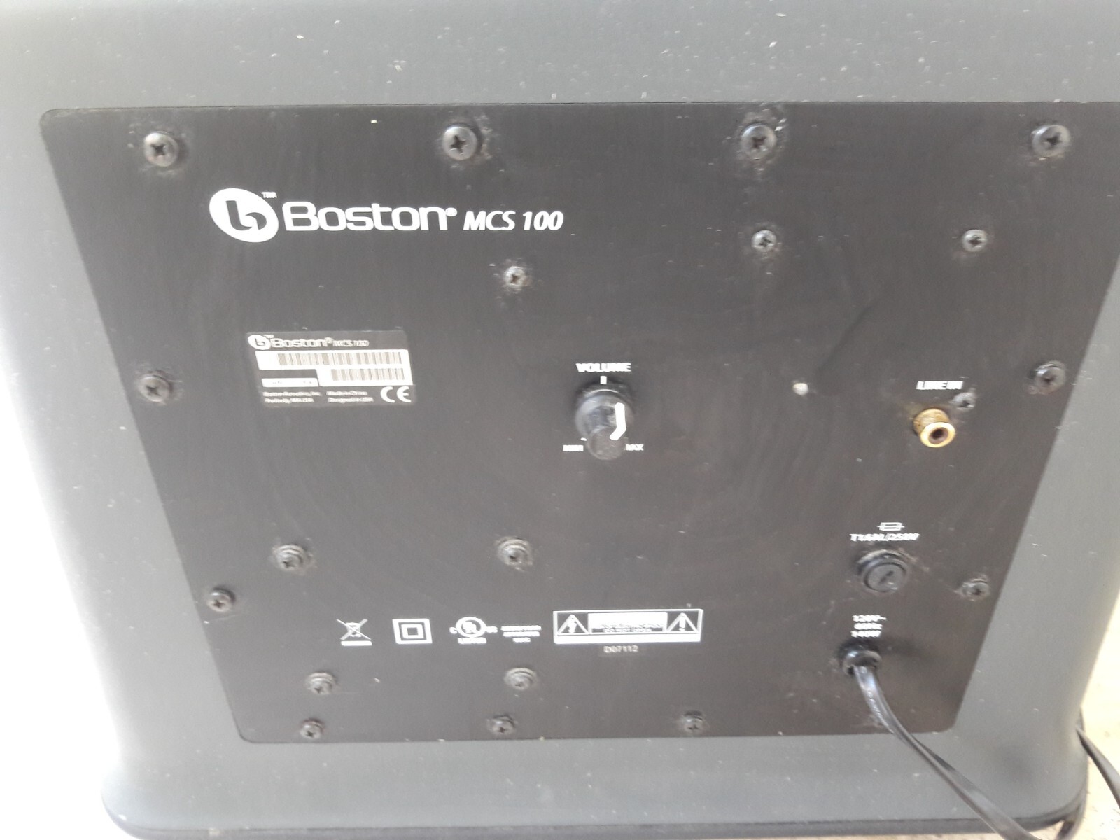 BOSTON ACOUSTICS MCS 100 SUB-WOOFER SPEAKER | eBay