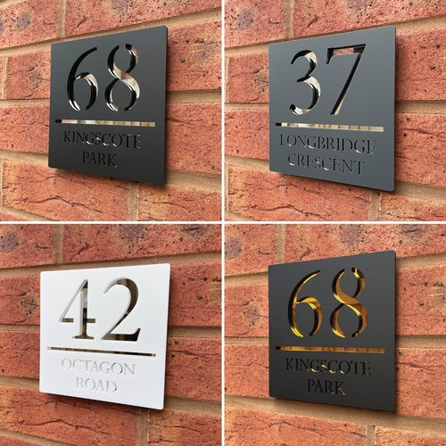 House Number Plaques Door Sign Plaque House Numbers Laser Cut House ...