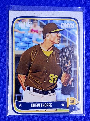 DREW THORPE 2024 ONYX VINTAGE BASEBALL PROSPECT CARD Chicago White Sox ...