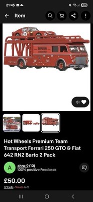 Hot Wheels Team Transport Ferrari 250 GTO & Fiat 642 RN2 Bartoletti ...