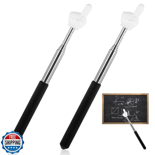 2 Pcs Teacher Pointer Sticks Finger Extendable Hand Pointer Finger ...