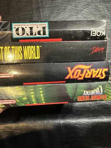 SNES Super Nintendo 4 Game Lot Retro Video Game Bundle With Boxes | eBay
