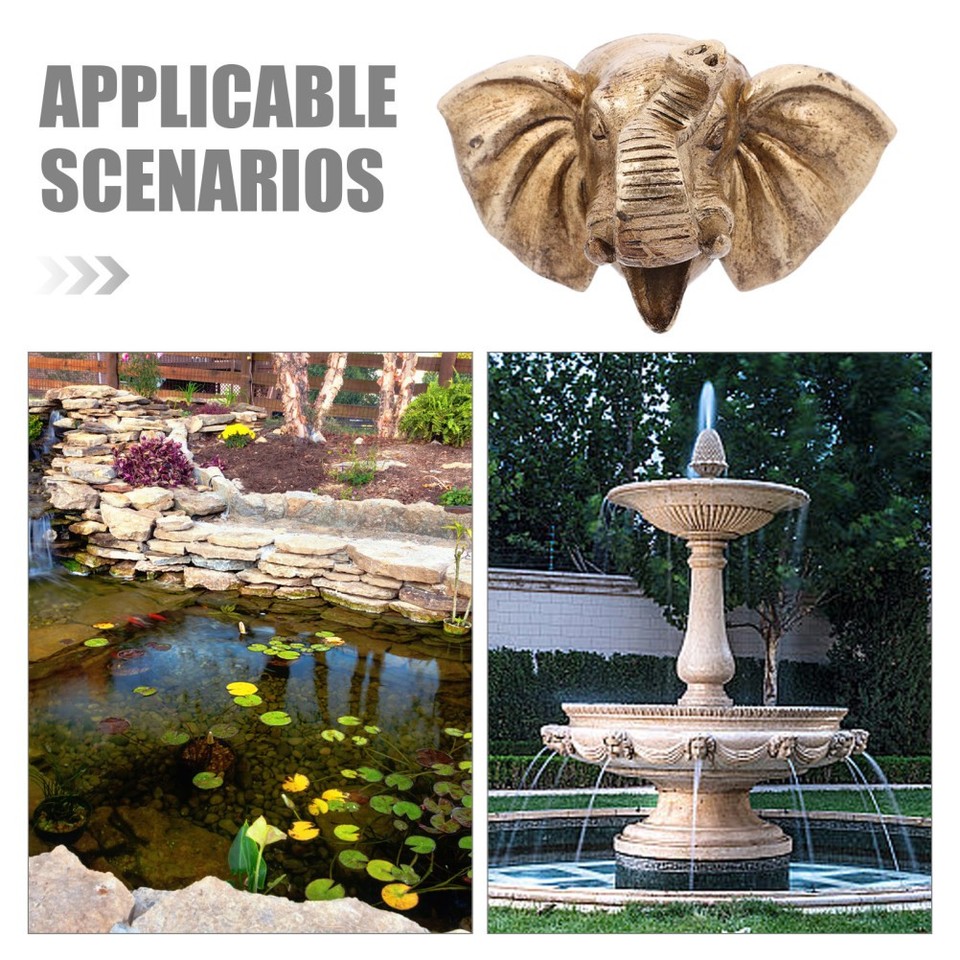 Fountain Spout Elephant Head Roman Outdoor Wall Water Fountain For ...