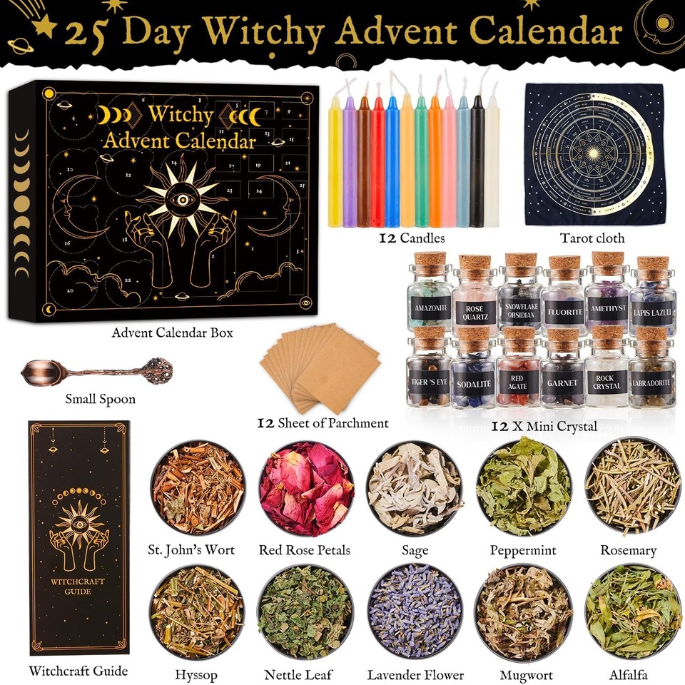 Witchy Advent Calendar 2025 Adult Teens, 25 Day Countdown to Calendar ...