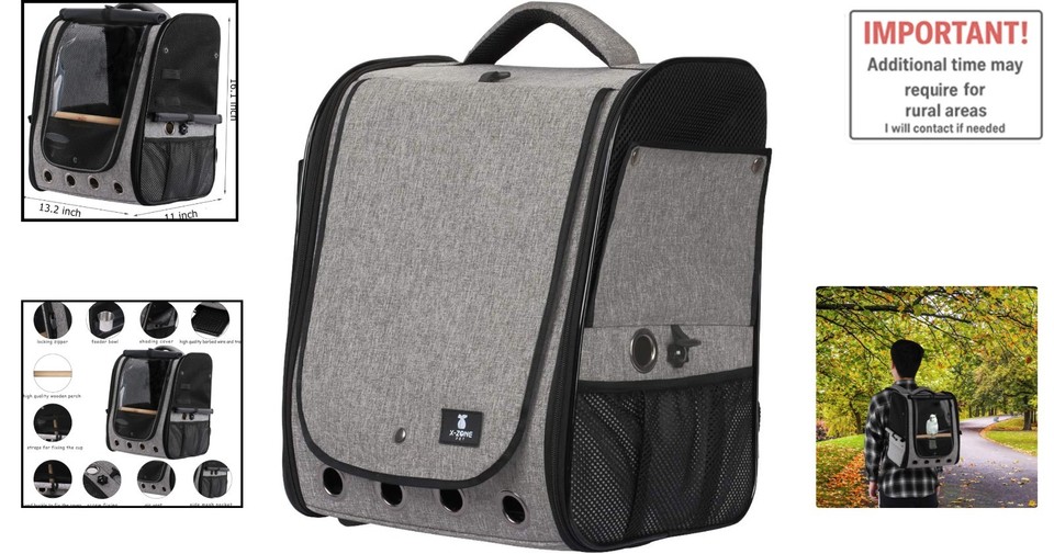 Stylish and Portable Bird Carrier – Breathable Backpack for Comfortable ...