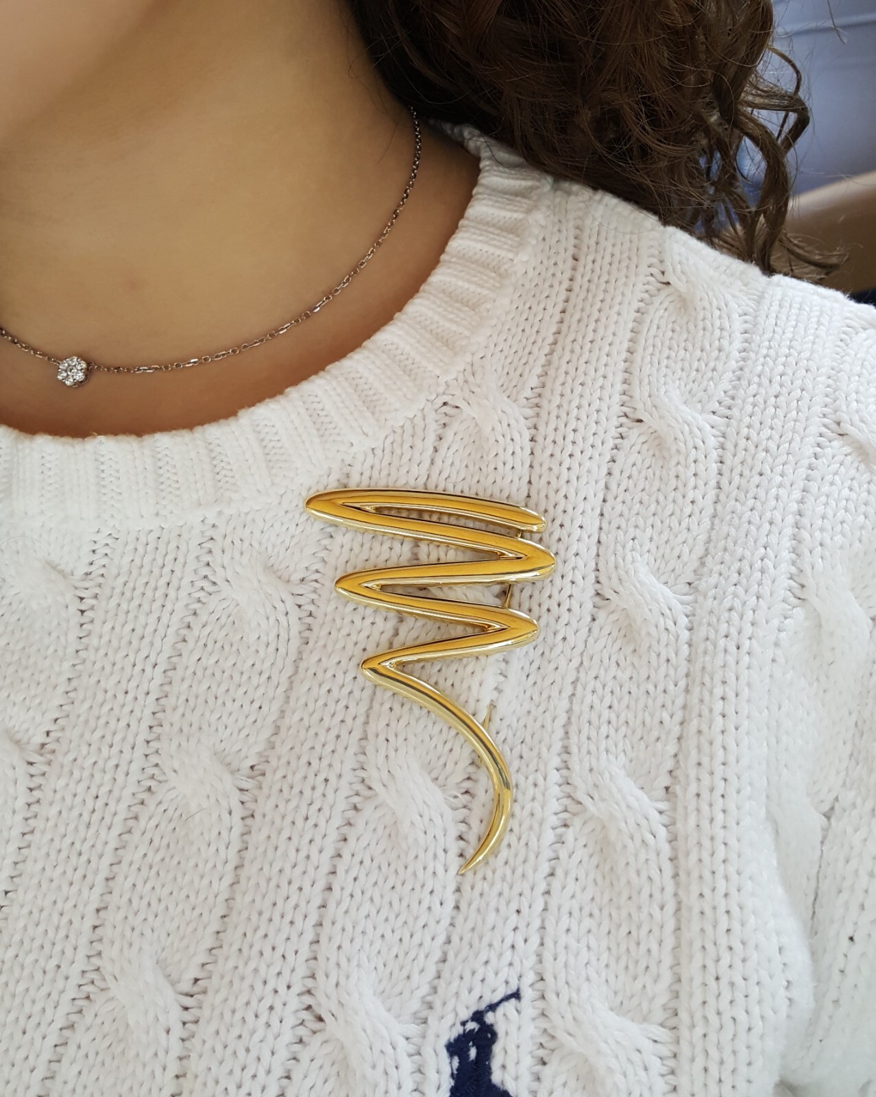 Tiffany & Co Paloma Picasso 18K Zig-Zag Squiggle Pin Brooch Large 23.9 Gram 2.6" | eBay