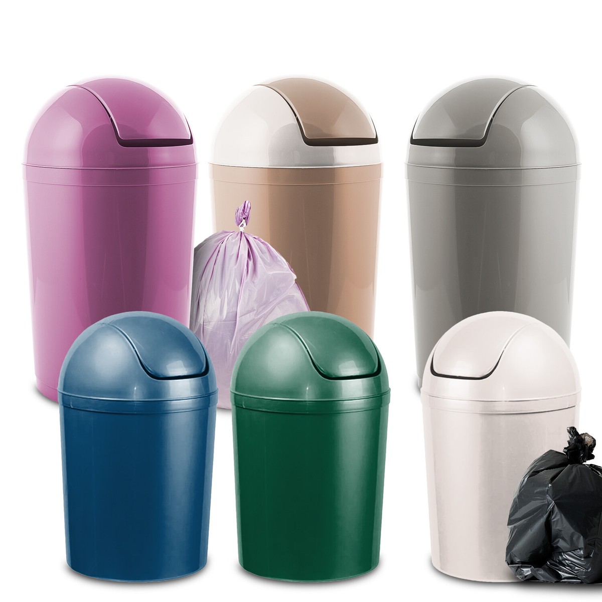 Bathroom Swing Bin Addis Round Bathroom Bin With Swing Lid 5l