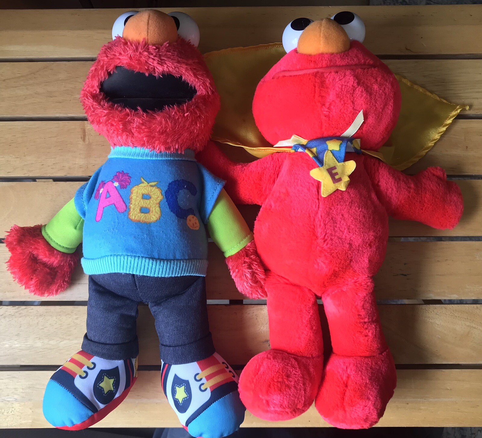 2 Lot Elmo ABC Talking Singing Sesame Street 2014 Hasbro & 1997 Tyco ...