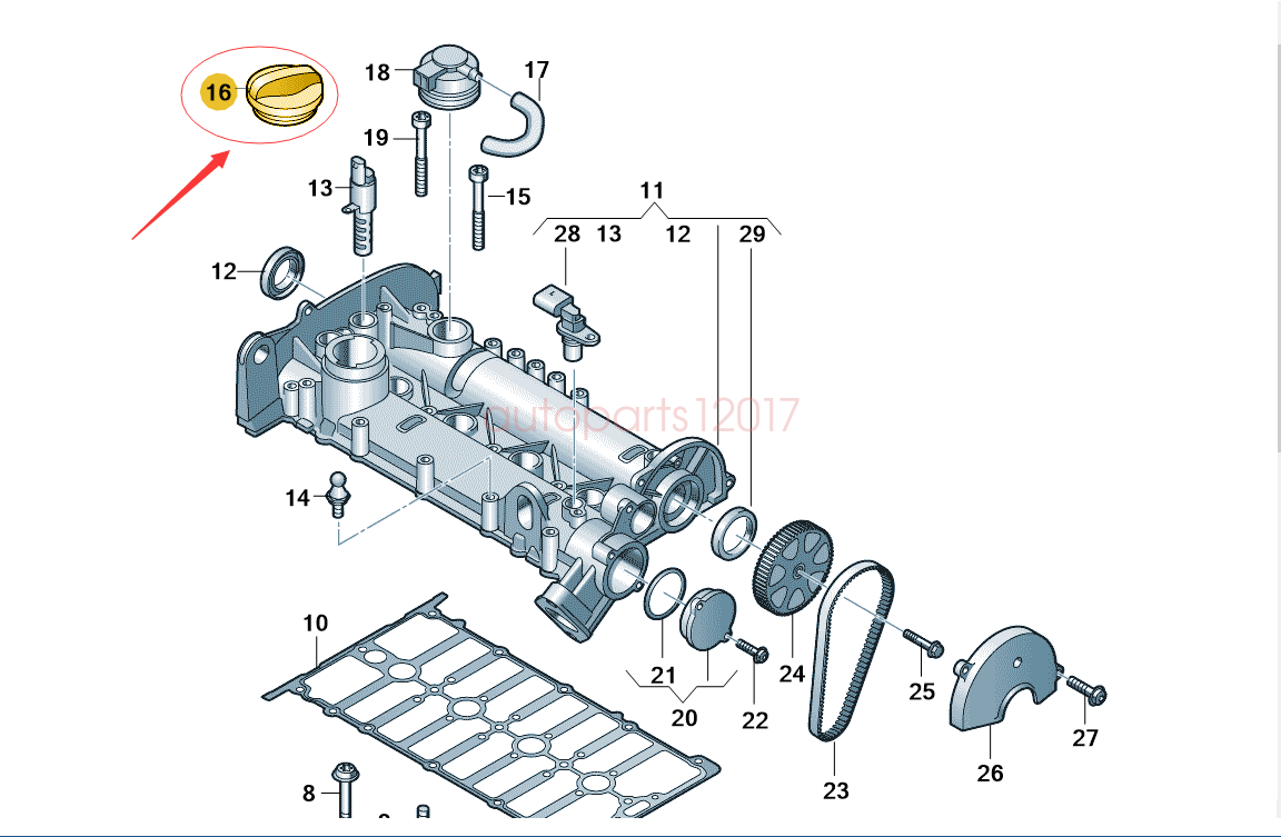 CN Genuine Engine Oil Filler Cap for AUDI VW SKODA Seat 04e103485 for ...