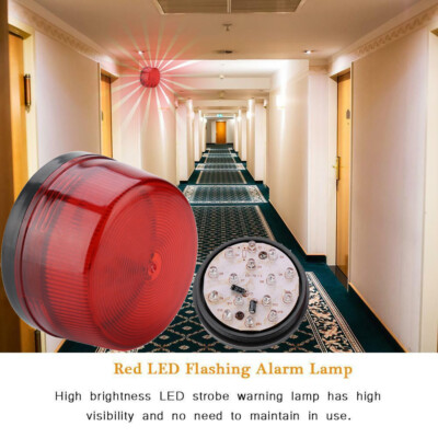 Red Beacon Strobe Lamp Warning Light LED Security Signal Alarm For Car ...