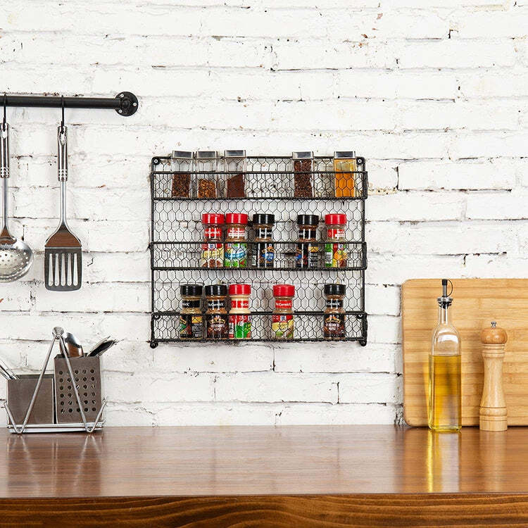 Wall Mounted Wire Spice Racks
