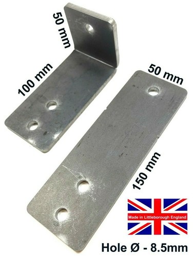 Fixing Brackets HD Mild Steel 150 x 50 x 5.0 mm FLAT or Angle Bracket ...