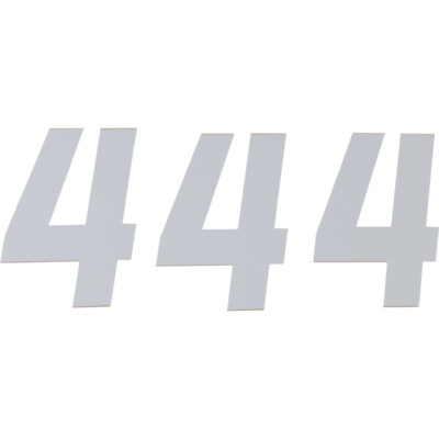D'Cor Visuals Race Number Plate - #4 - White - 6" | 45-36-4 | eBay