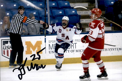 Dylan Duke Signed Autographed 4x6 Photo Team USA / Tampa Bay Lightning ...