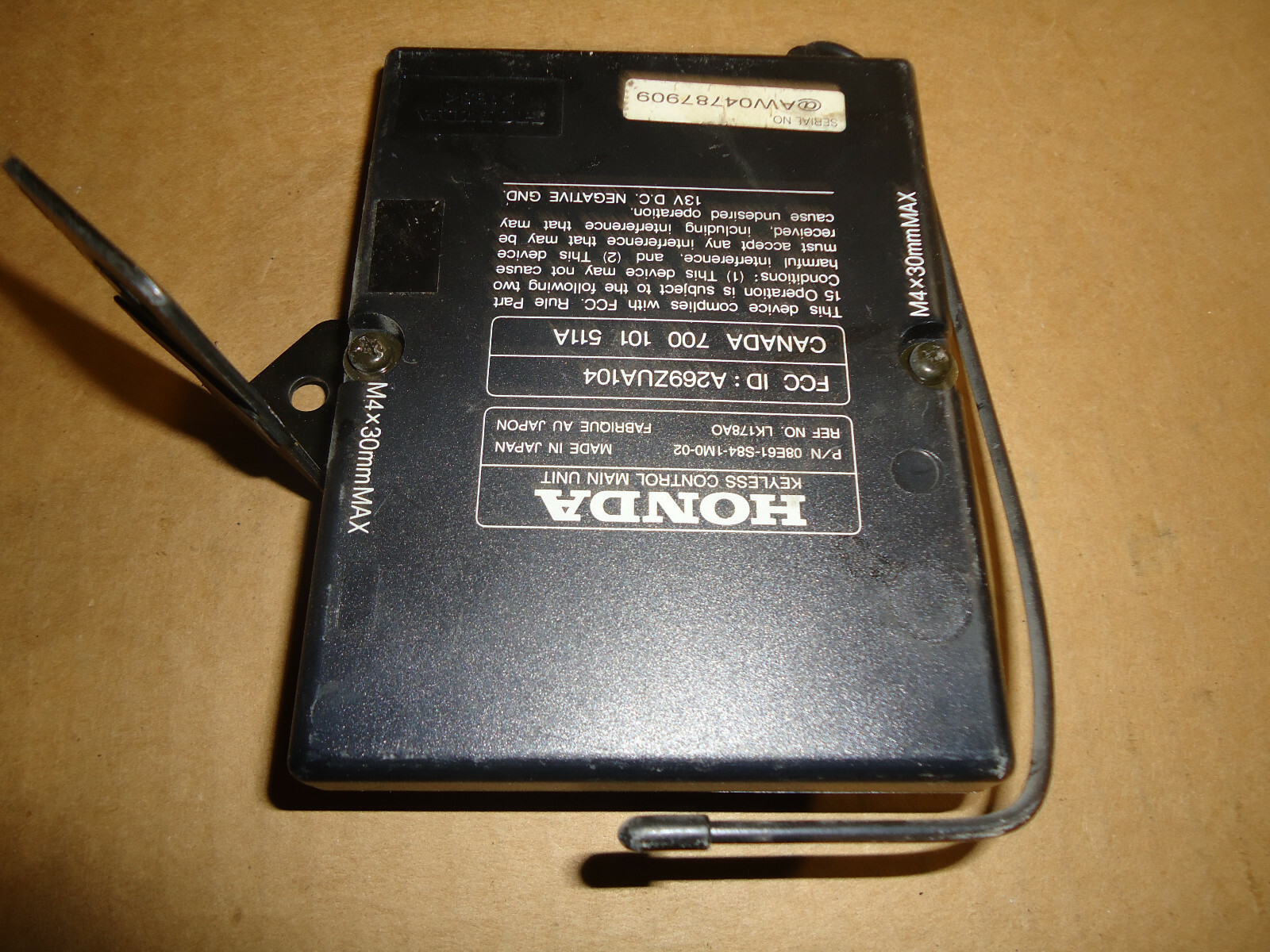 Honda Accord Security Control Unit Computer OEM 08e61-s84-1m0-02 D2 for ...