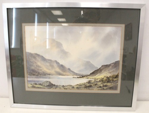 PETER SHUTT Lake And Hills Landscape SIGNED ORIGINAL Watercolour ...