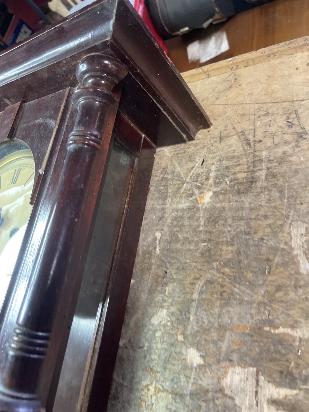 Antique Vintage DRGM German Wall Clock For Parts Repair | eBay