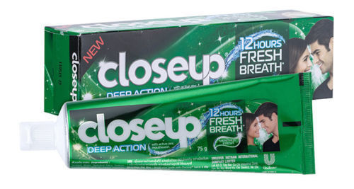 75g Closeup Menthol Fresh Gel Toothpaste Deep Action Fresh Breath 12 Hr ...