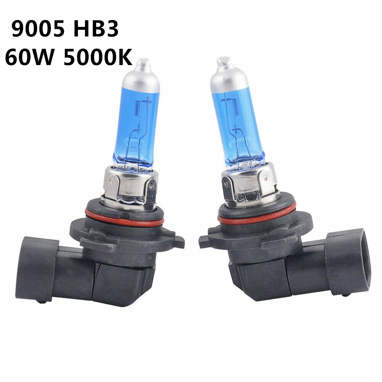 2X HB3 9005 12V 100W Xenon White 6000K Light Headlights Lamp Globes ...
