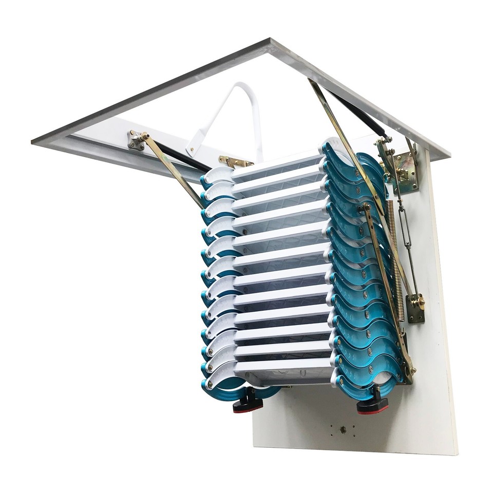 Attic Ceiling Folding Loft Ladder,Hidden Loft Stairs,Max9.8ft Pulldown ...