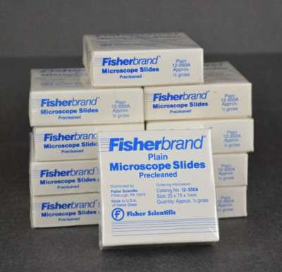 10 BX x 72ct Fisherbrand Plain Microscope Slides Precleaned, NOS ...
