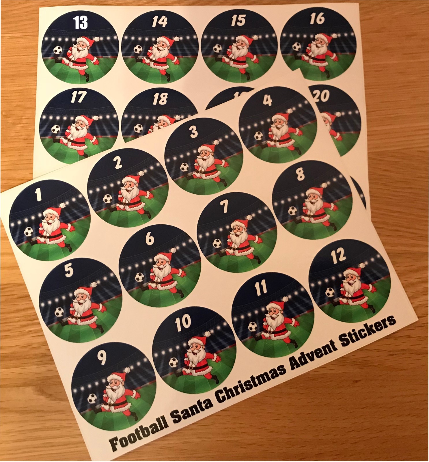 Personalised Football Advent Calendar Bag, Plus 24 Bags & 24 Christmas ...